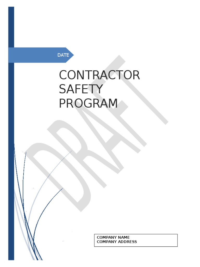 Written Contractor Safety Program | PDF