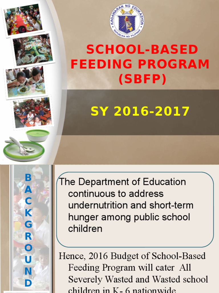 SBFP OG-2016 - Presentation - Guidelines NEW | PDF | Food Safety | Foods