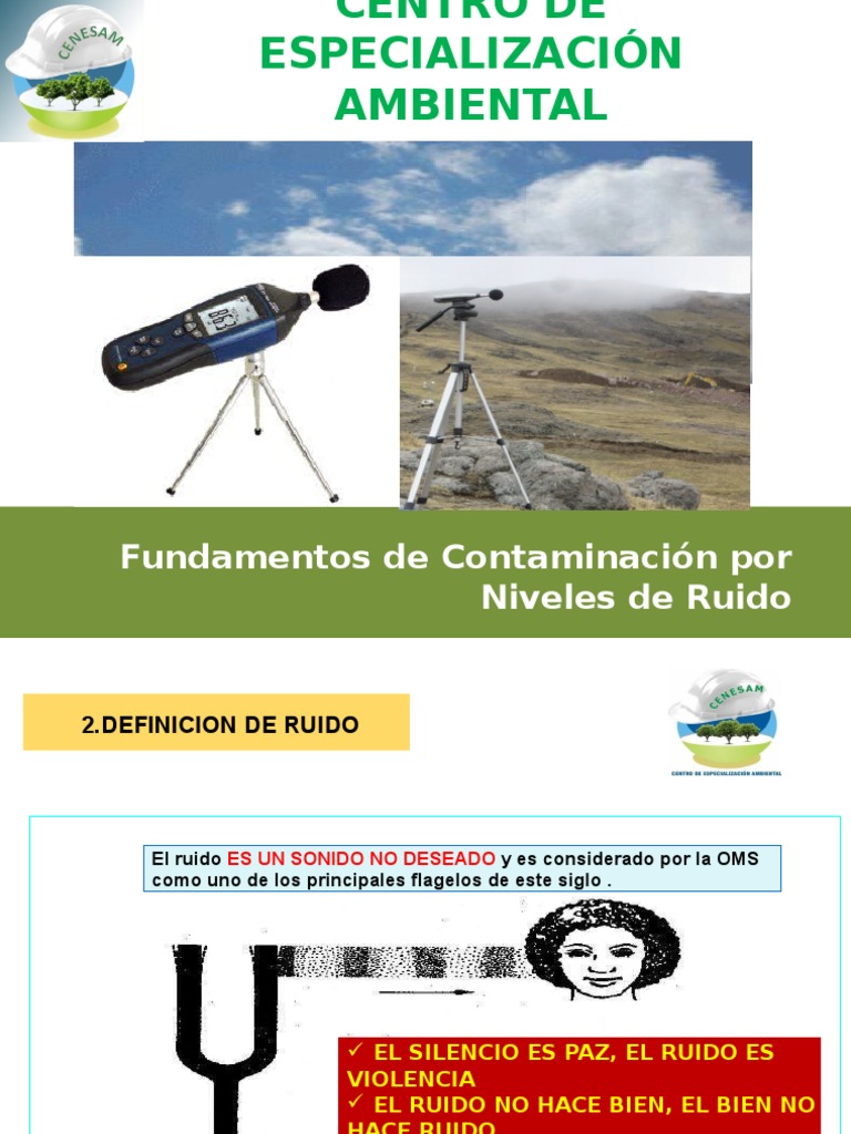 EXPOSICIÓN MONITOREO DE RUIDO.ppt | Decibel | ruido