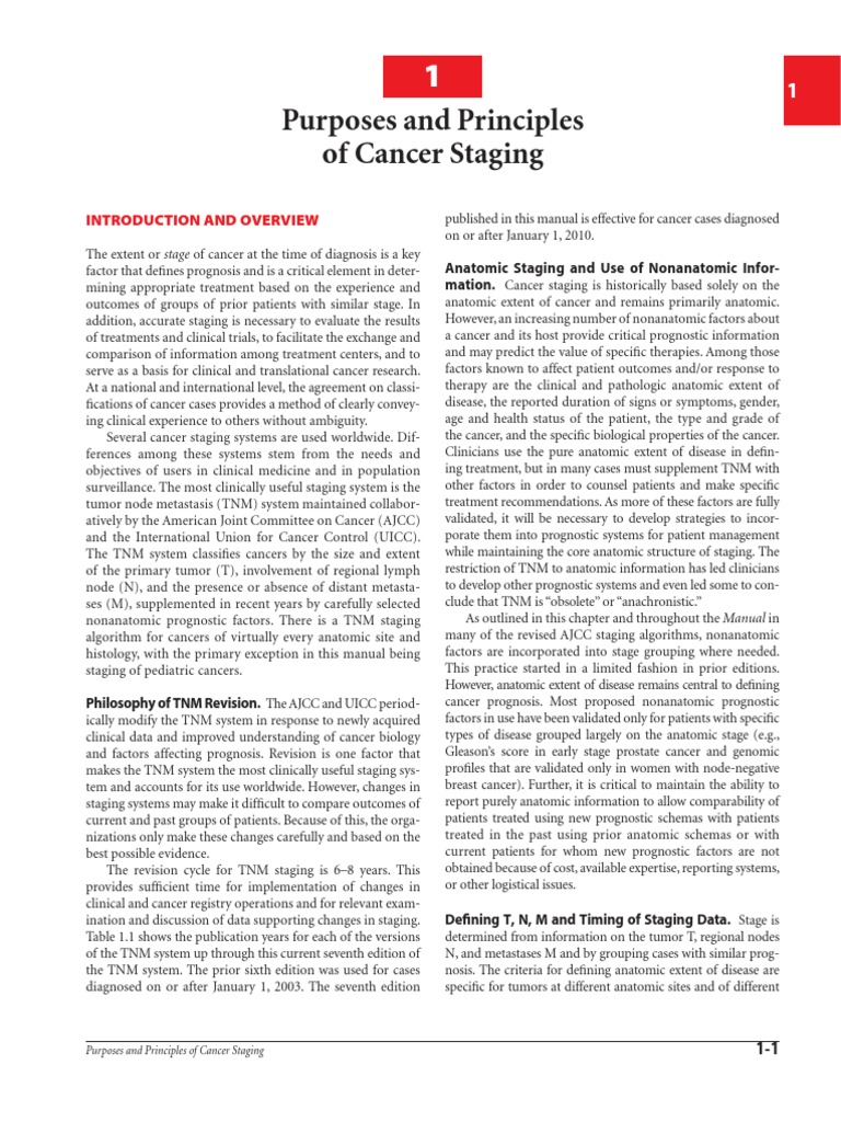 01 Purpose and Principles of Cancer Staging PDF | PDF | Metastasis ...