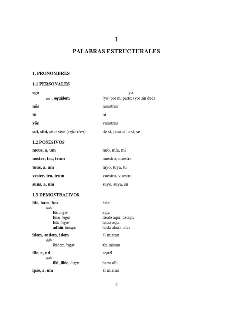 Palabras Estructurales | PDF | Tipología Lingüística | Idiomas