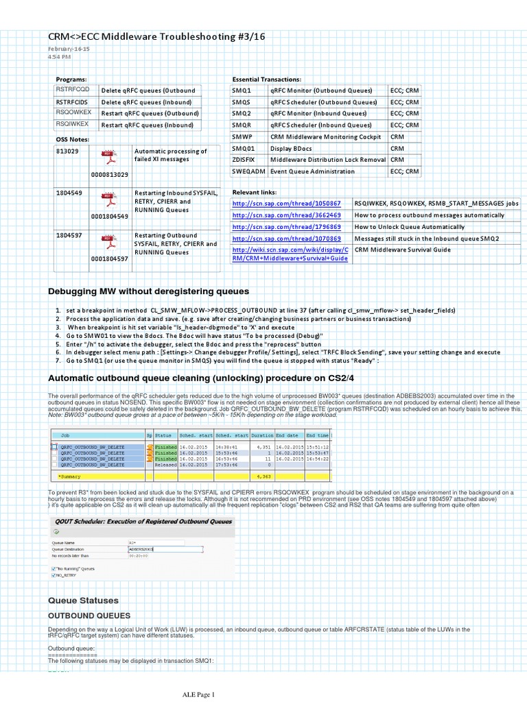 Outbound Queue Statuses in qRFC Monitoring | PDF | Scheduling (Computing) | Operating System ...