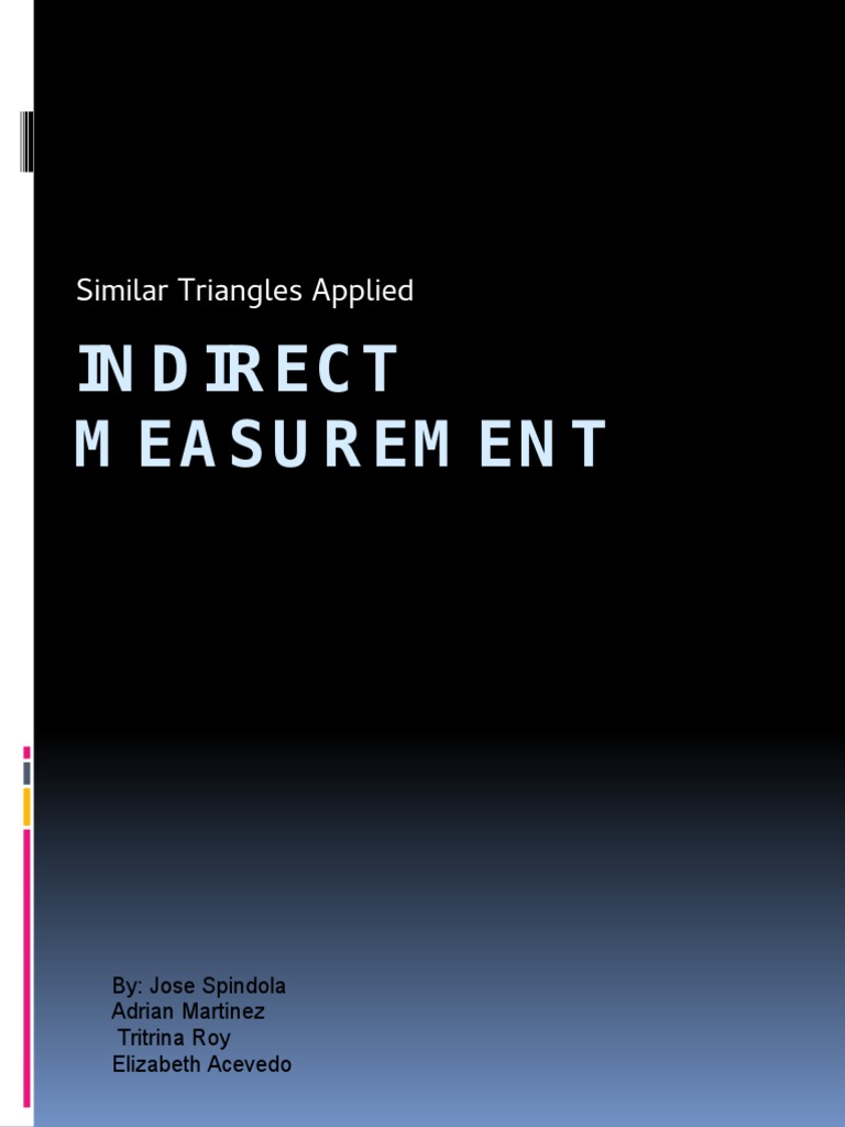 Indirect Measurement Template | PDF | Shadow | Triangle