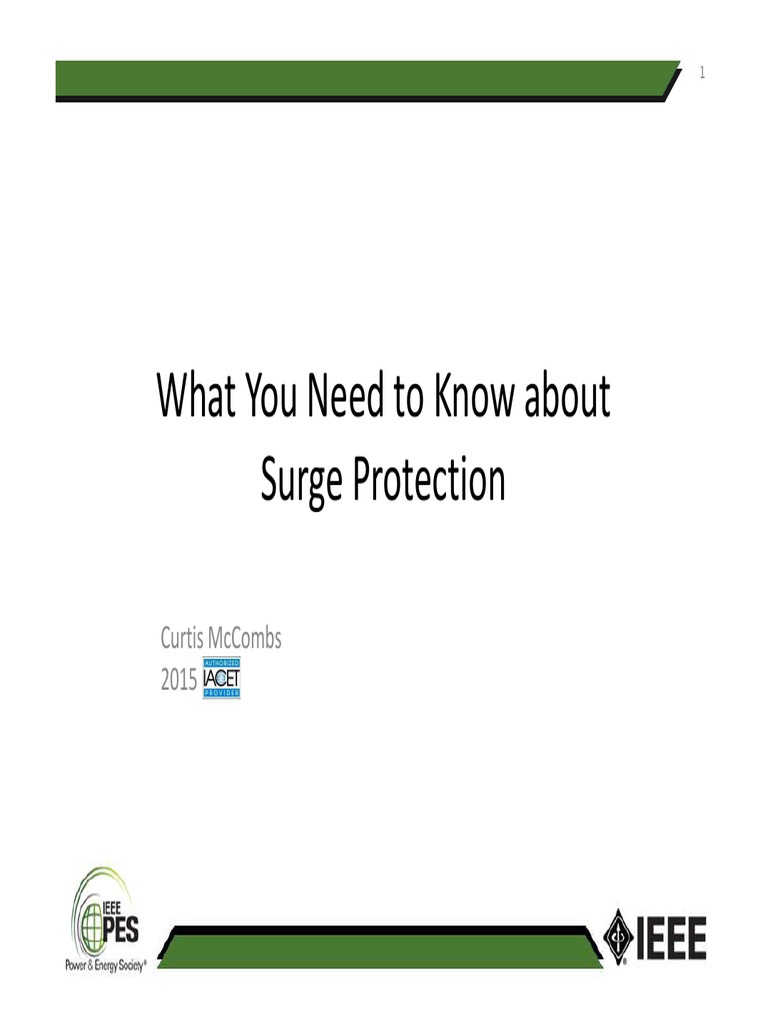 Surge Protection Essentials and Standards | PDF | Lightning ...