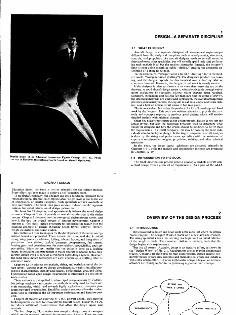 Chapter 1 - Raymer - Design PDF | PDF | Aircraft | Technical Drawing