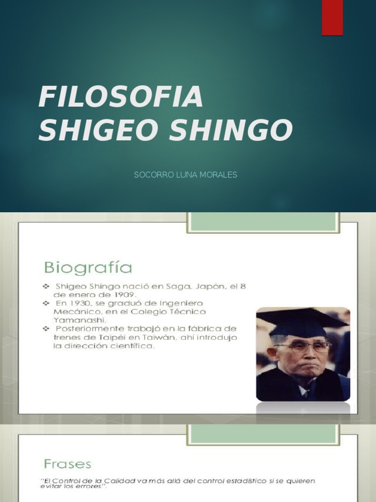 Filosofia De Shigeo Shingo