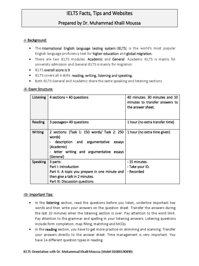 An In-Depth Guide to the IELTS Exam Structure, Tips for Success, and ...