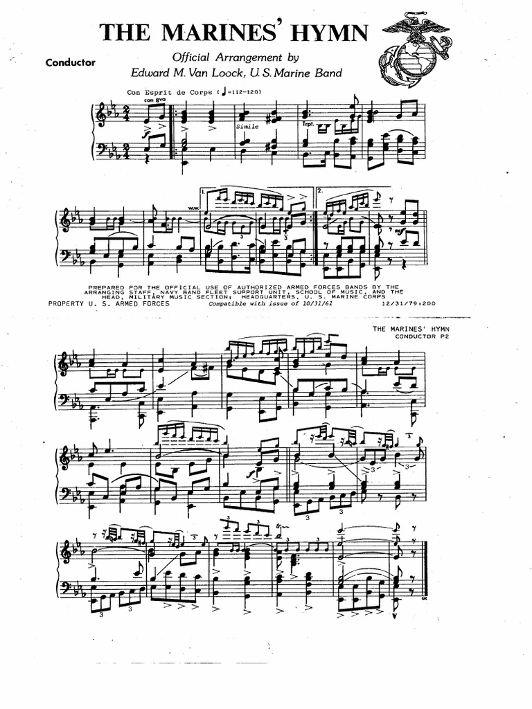 Marines Hymn Band | PDF
