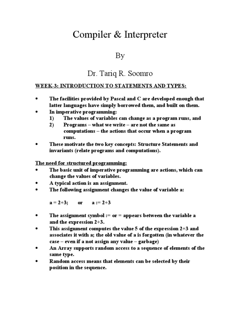Compiler Week 3 | PDF | Data Type | C (Programming Language)