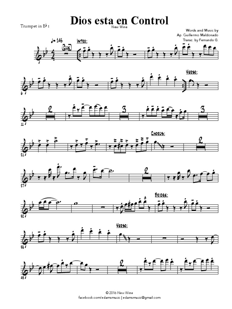 Dios Esta en Control - Brass - Trumpet in BB 1 | PDF