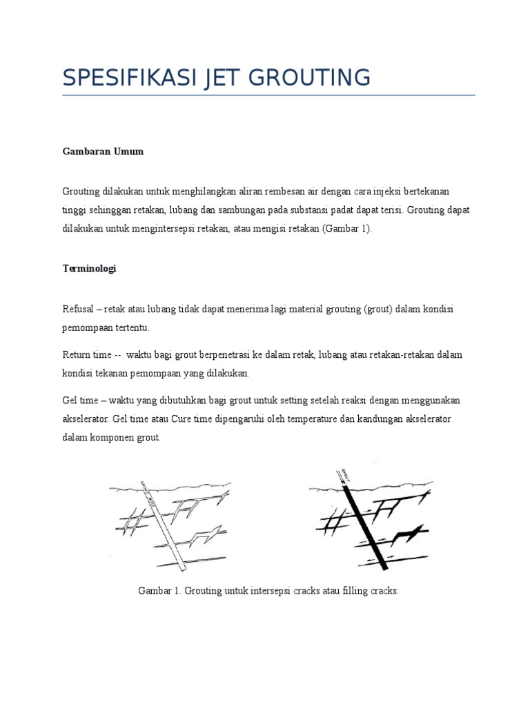 Spesifikasi Injeksi Grouting | PDF
