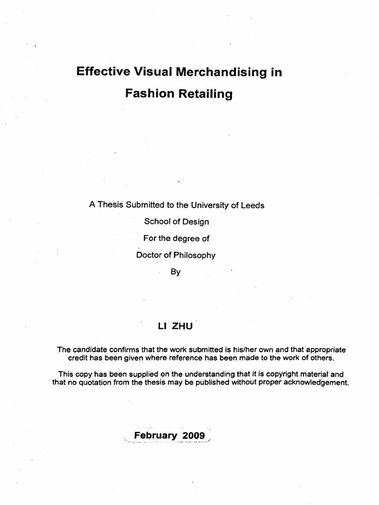 Effective Visual Merchandising in Fashion Retail | PDF | Consumer ...
