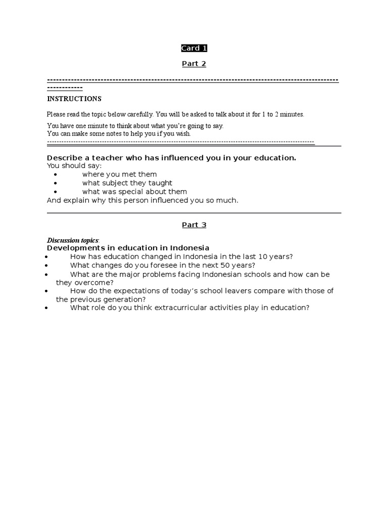 Speaking Topic Part 2 Dan 3 | PDF | Hobbies | Sports