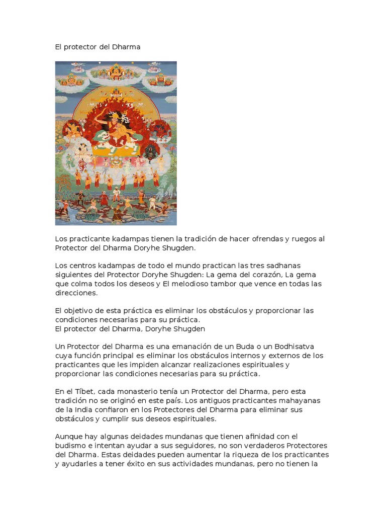 El Protector Del Dharma | PDF | Gautama Buddha | Filosofía india