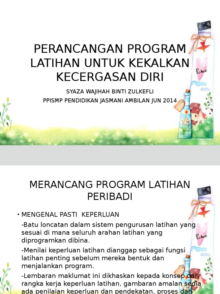 Perancangan Program Latihan Untuk Kekalkan Kecergasan Diri | PDF