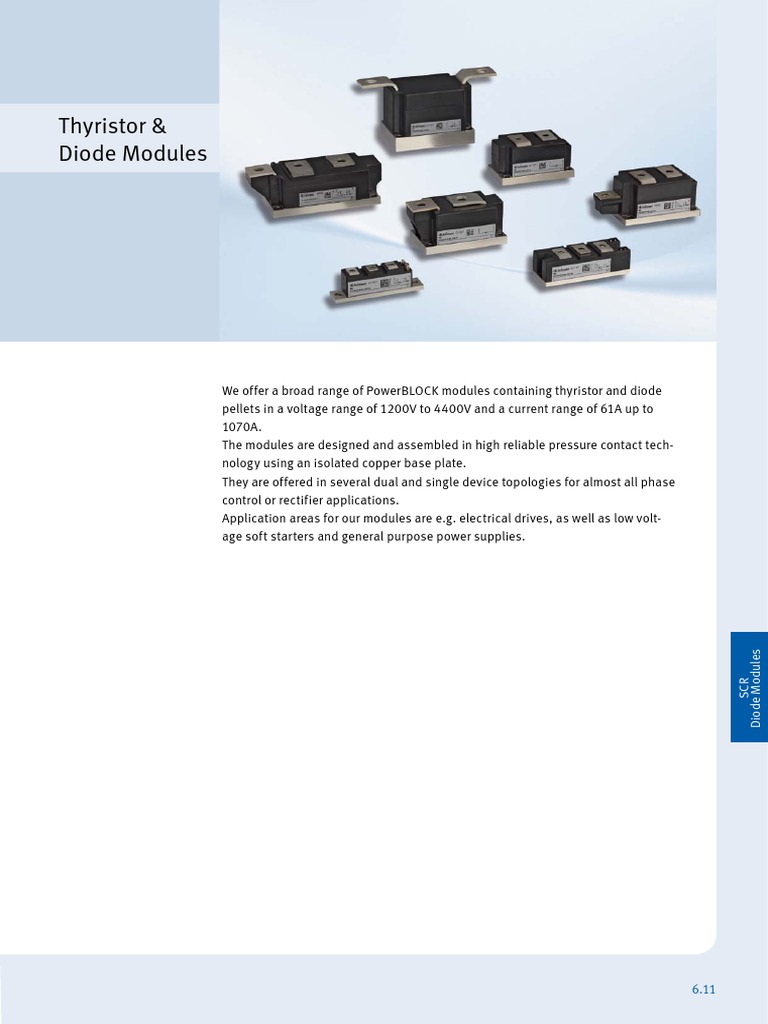 Thyristor and Diode Modules2013 | PDF | Semiconductor Devices ...