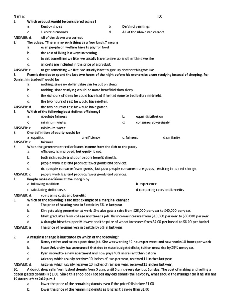 Managerial Economics Quiz 2 | PDF | Supply And Demand | Supply (Economics)