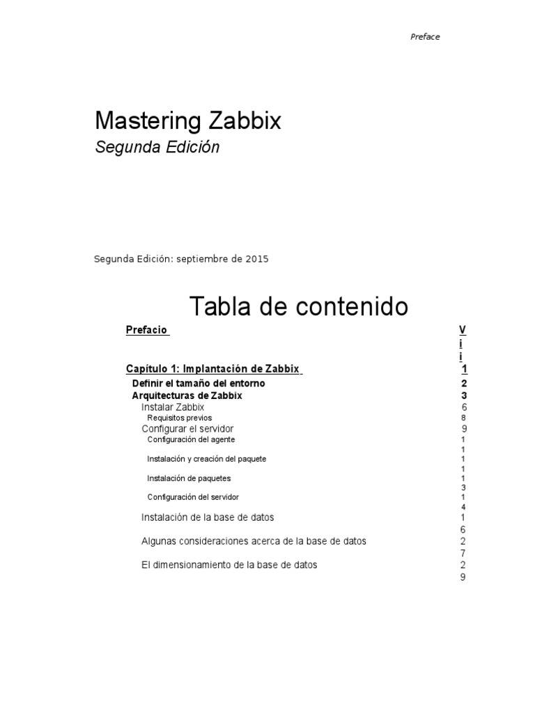 Mastering Zabbix - Second Edition (Ebook) - Part1 - Tradu | PDF | Software | Bases de datos