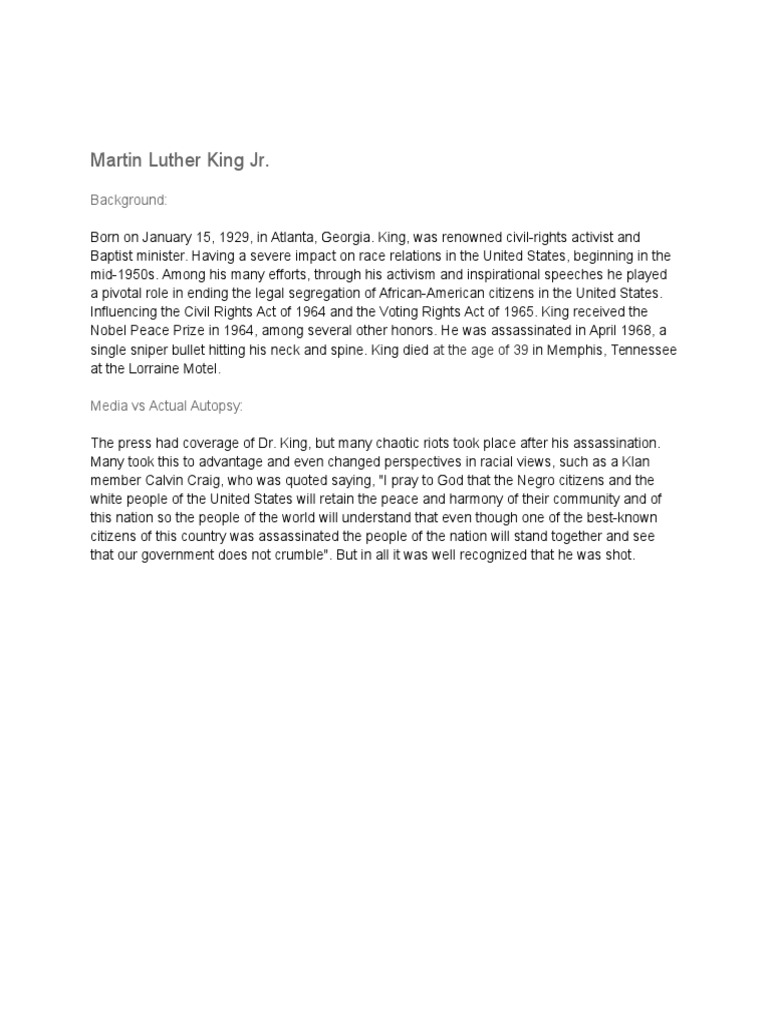 Martin Luther King JR | PDF