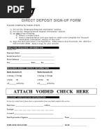 Voided Check Direct Deposit Form | PDF