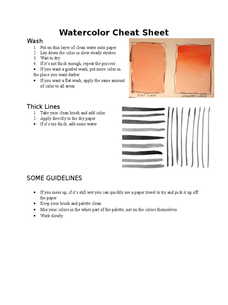 Watercolor Techniques Guide | PDF