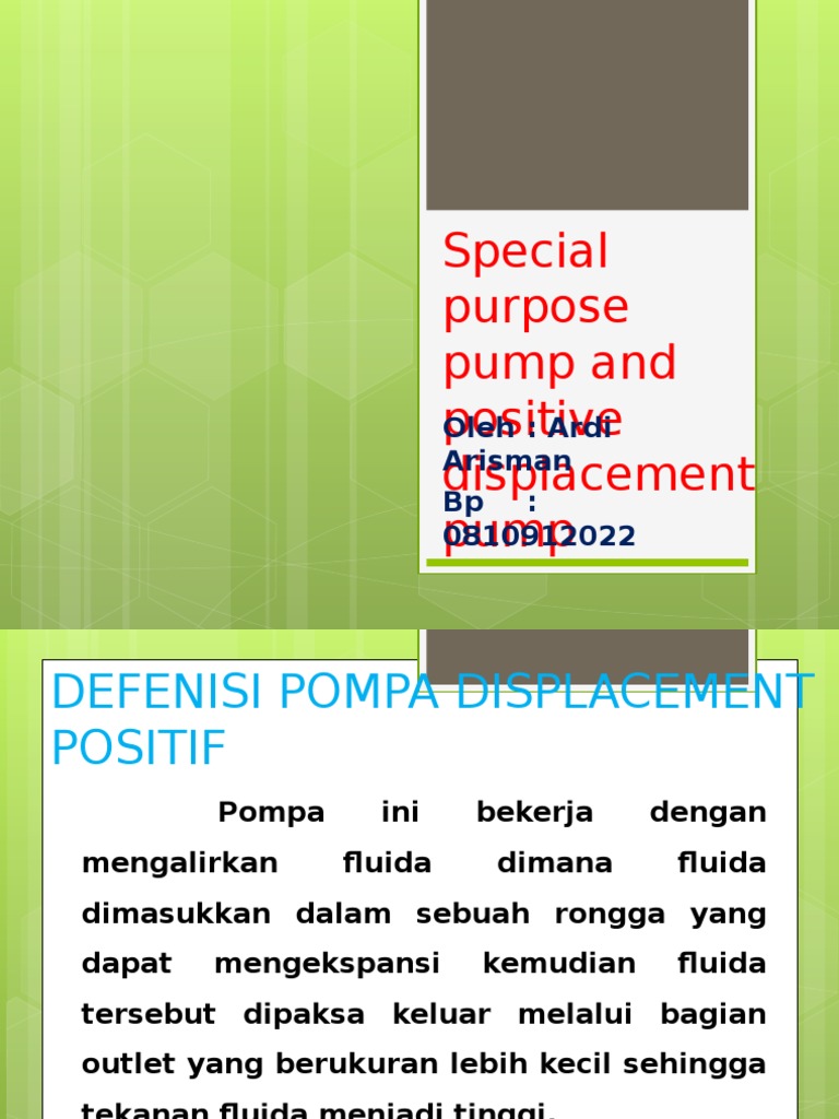 Pompa Displacement Positif | PDF