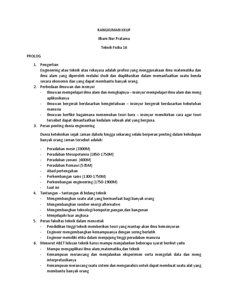 Rangkuman Kkup | PDF