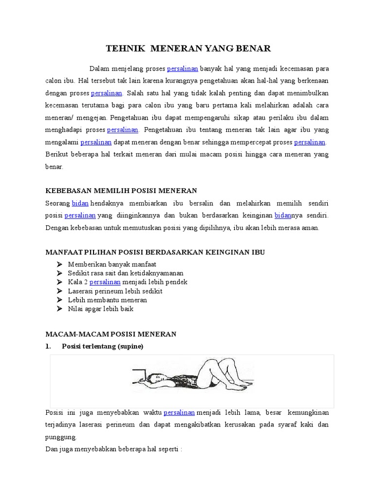 Macam Posisi Meneran | PDF