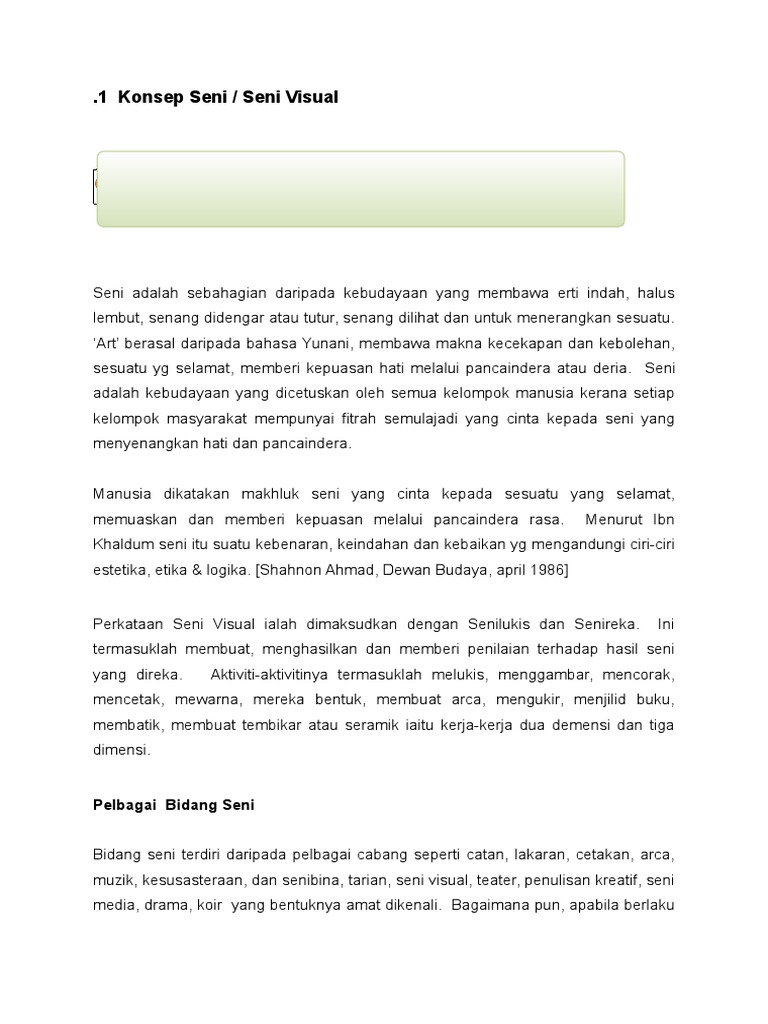 Konsep Seni Visual | PDF