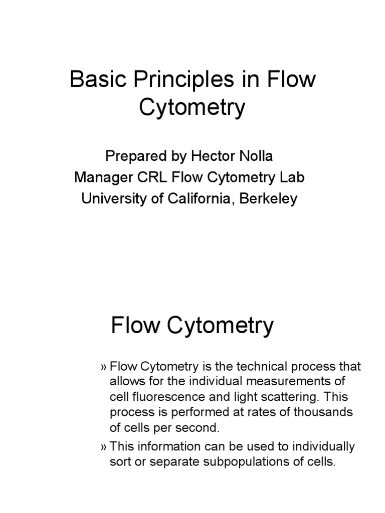 Basic Flow Cytometry | PDF | Flow Cytometry | Cytometry