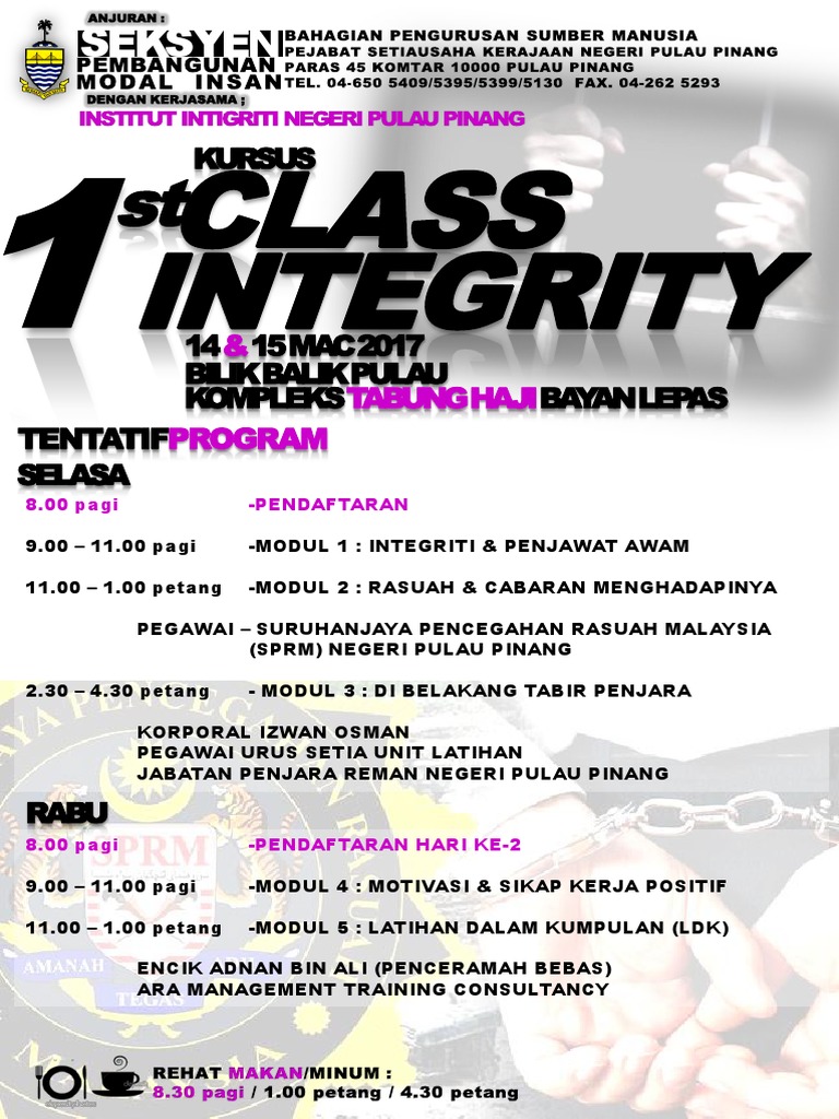 1st Class Integrity | PDF