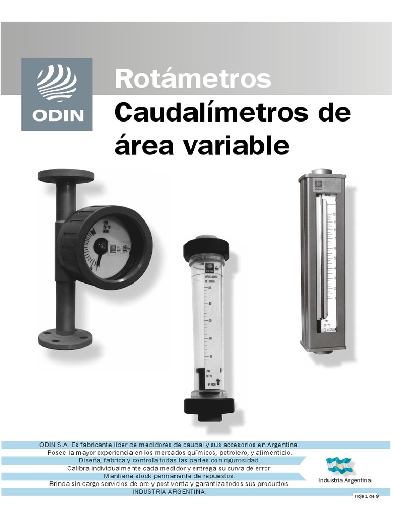 3.3 Rotametros | PDF | Descarga (hidrología) | Viscosidad