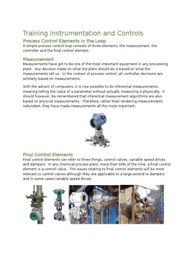 Process Control Elements in The Loop | PDF | Technology & Engineering