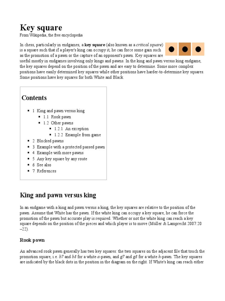 Key Squares in Chess | PDF | Abstract Strategy Games | Traditional ...