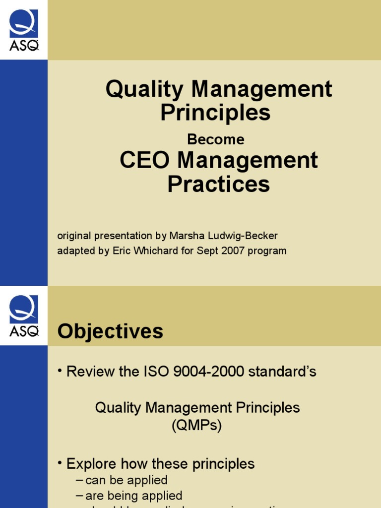 Quality Management Principles | PDF | Quality Management | Iso 9000