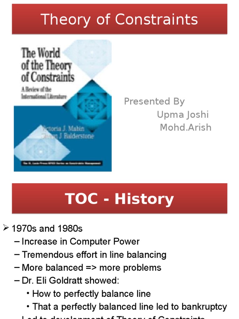 Theory of Constraints | PDF | Systems Science | Business
