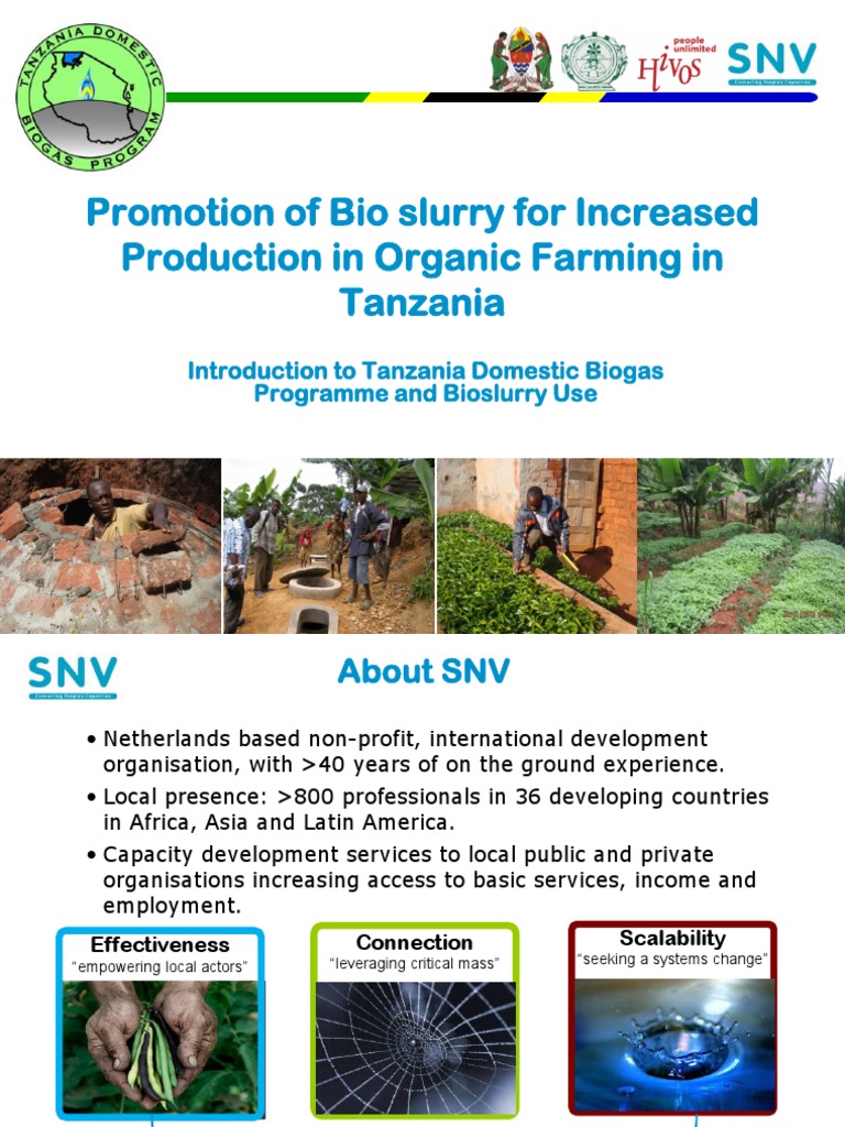 Banzi Bioslurry and Organic Farming Snv | Anaerobic Digestion | Biogas