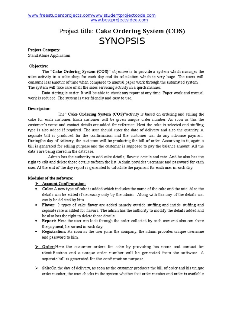 Cake Ordering System | PDF | User (Computing) | Graphical User Interfaces