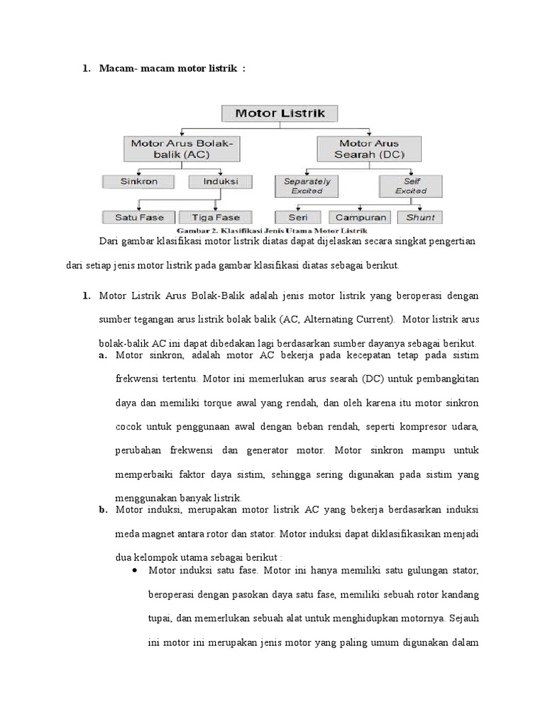 Macam - Macam Motor Dan Karakteristik | PDF
