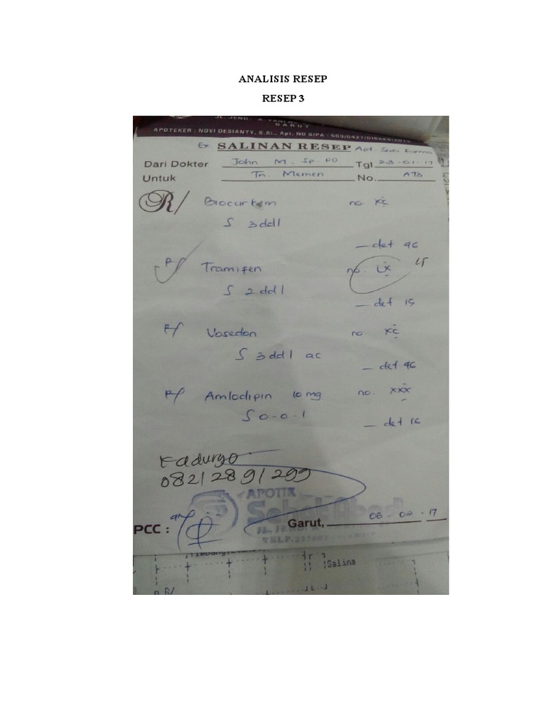 Analisis Resep 3 Fix | PDF | Kesehatan Holistik