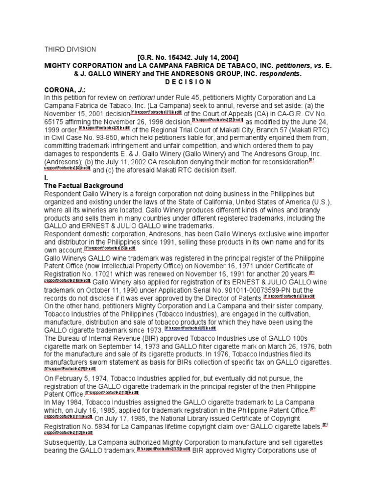 Analysis of a Legal Dispute Regarding Trademark Infringement Between ...