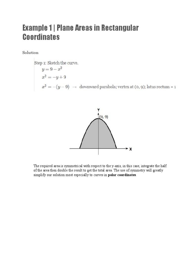 Plane Areas Using Rectangular Coordinates Pdf Teaching Methods