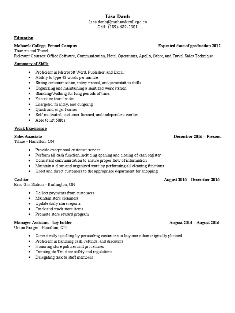Lisa Danh Resume | PDF | Business (General) | Business