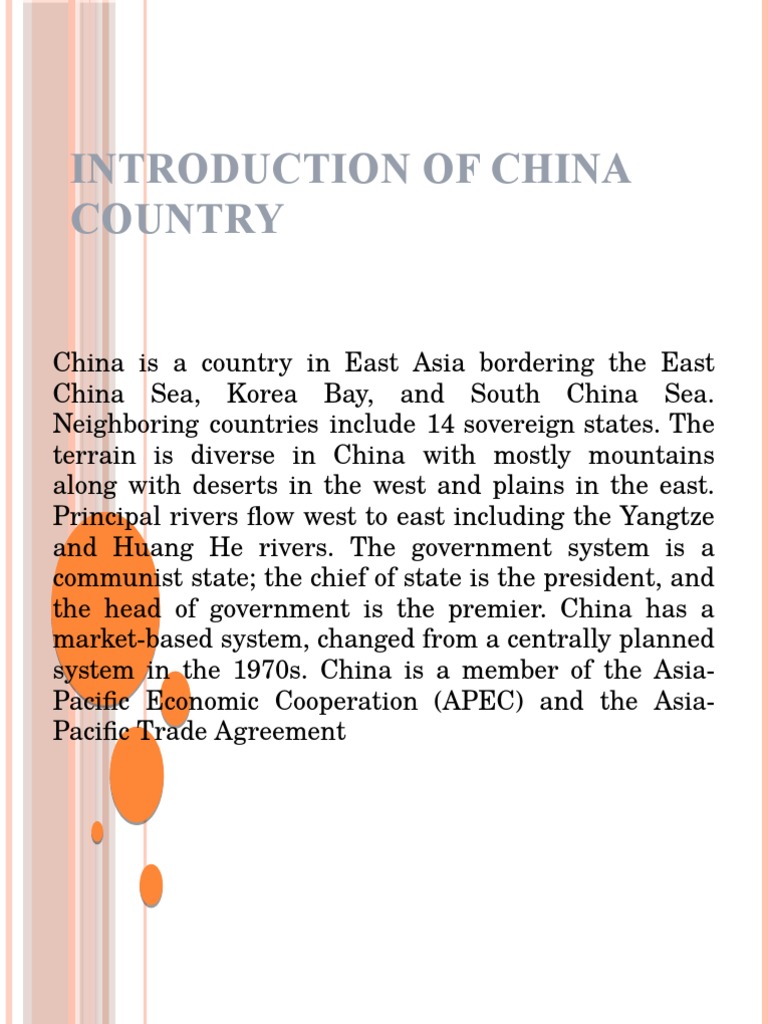 Introduction to China's Economy, History and Culture | PDF | China ...