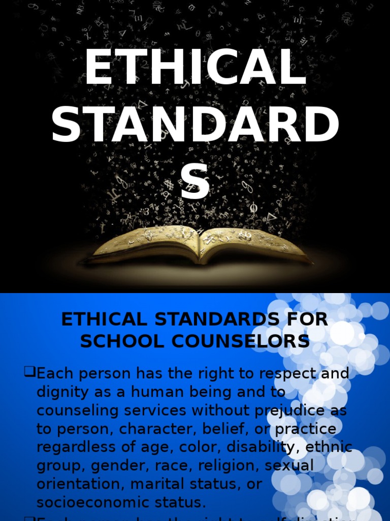 Ethical Standards | PDF | Confidentiality | School Counselor