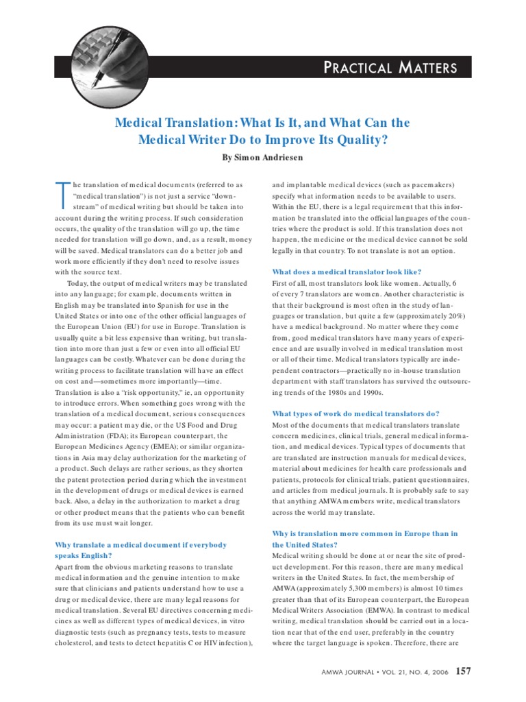 Medical Translation What is It, And What Can The | Translations ...