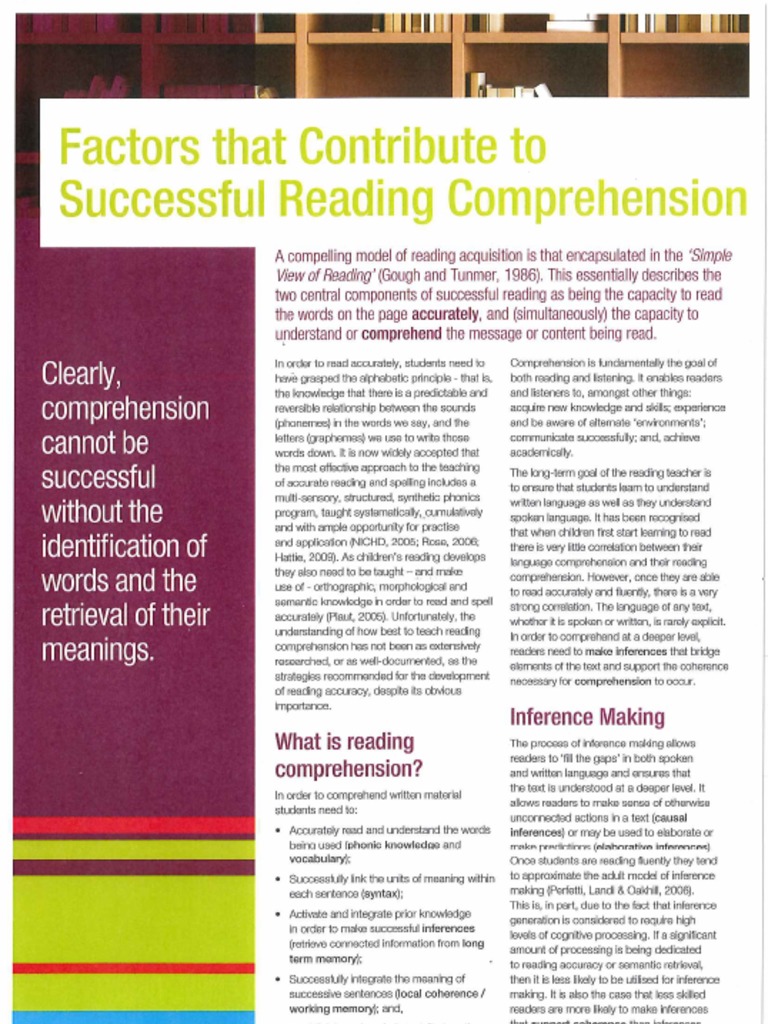 Reading Comprehension Document | PDF