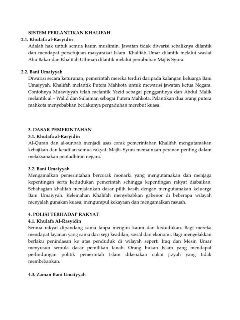 Perbandingan Sistem Pemerintahan Khalifah Pdf