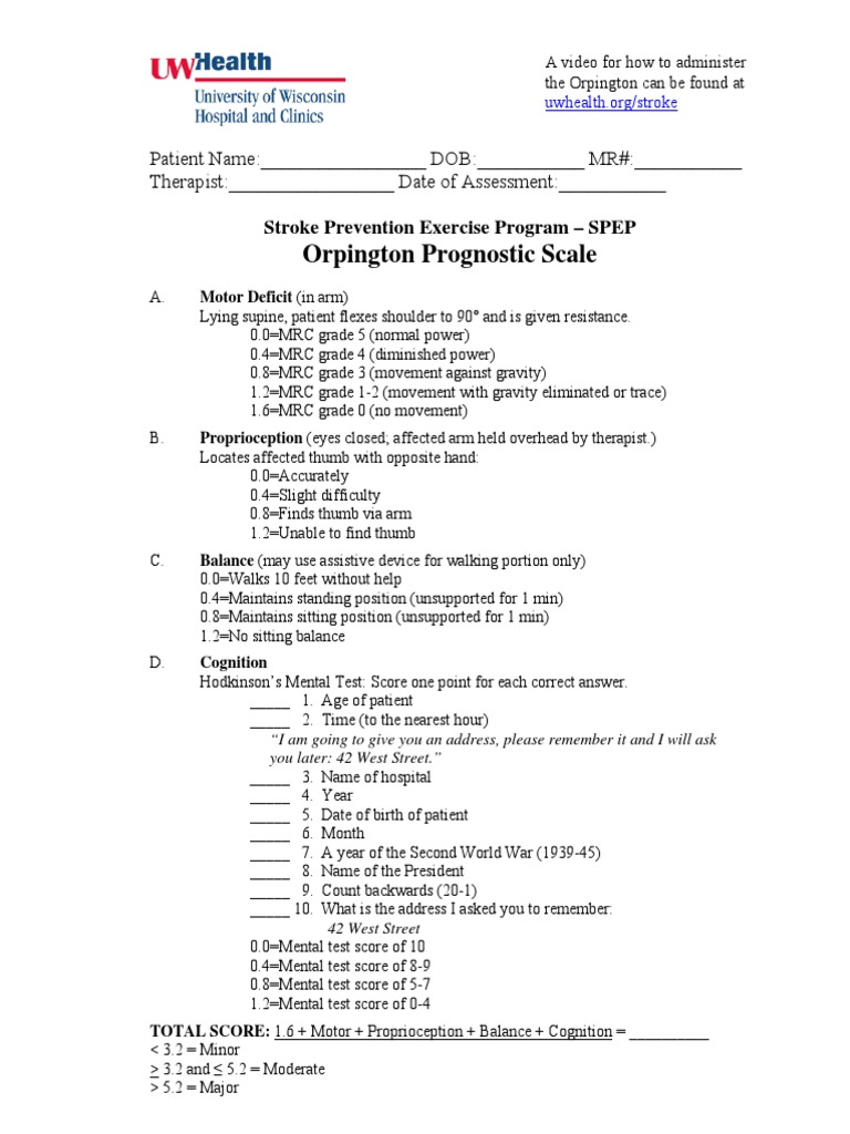 Spep Orpington Scale | PDF