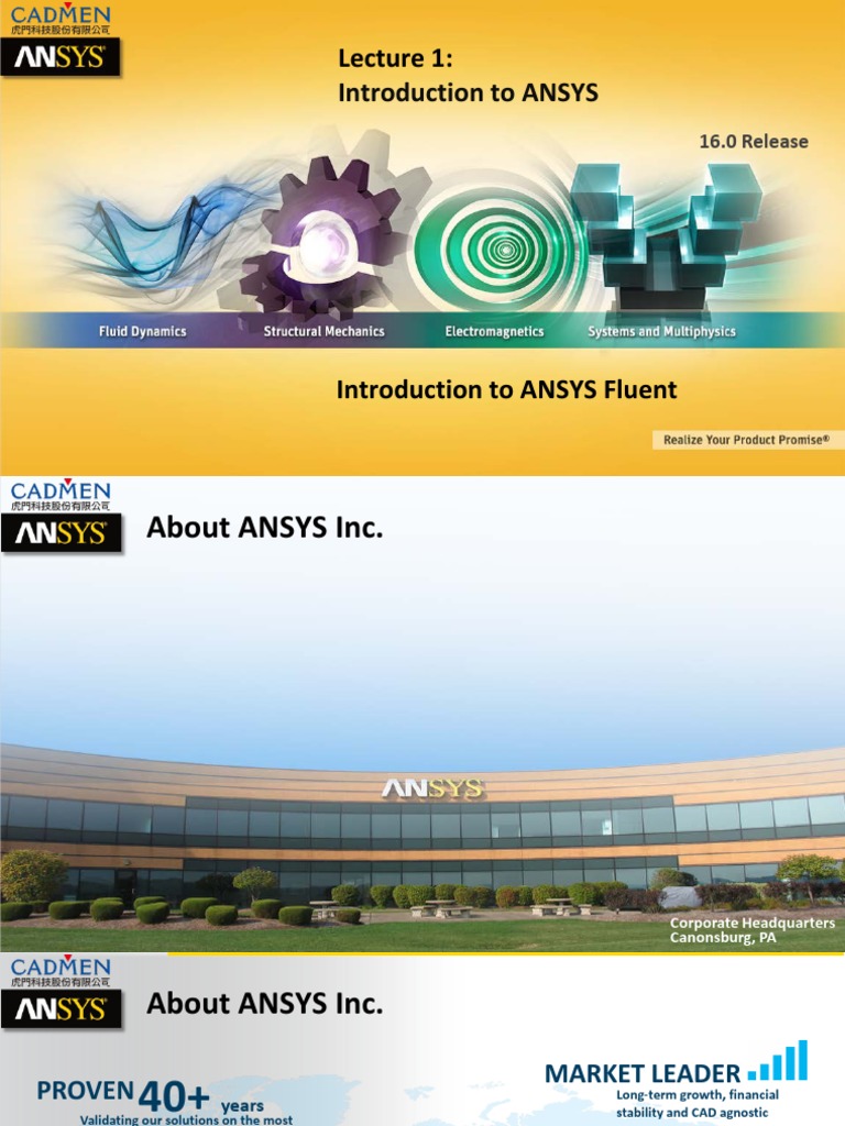 Fluent-Intro 16.0 L01 Introduction To ANSYS PDF | PDF | Systems Science ...